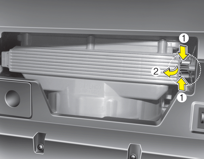 Hyundai Santa Fe: Filter replacement - Climate control air filter ...
