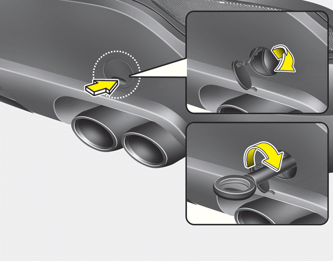 Hyundai Santa Fe: Removable towing hook - Towing - What to do in an ...